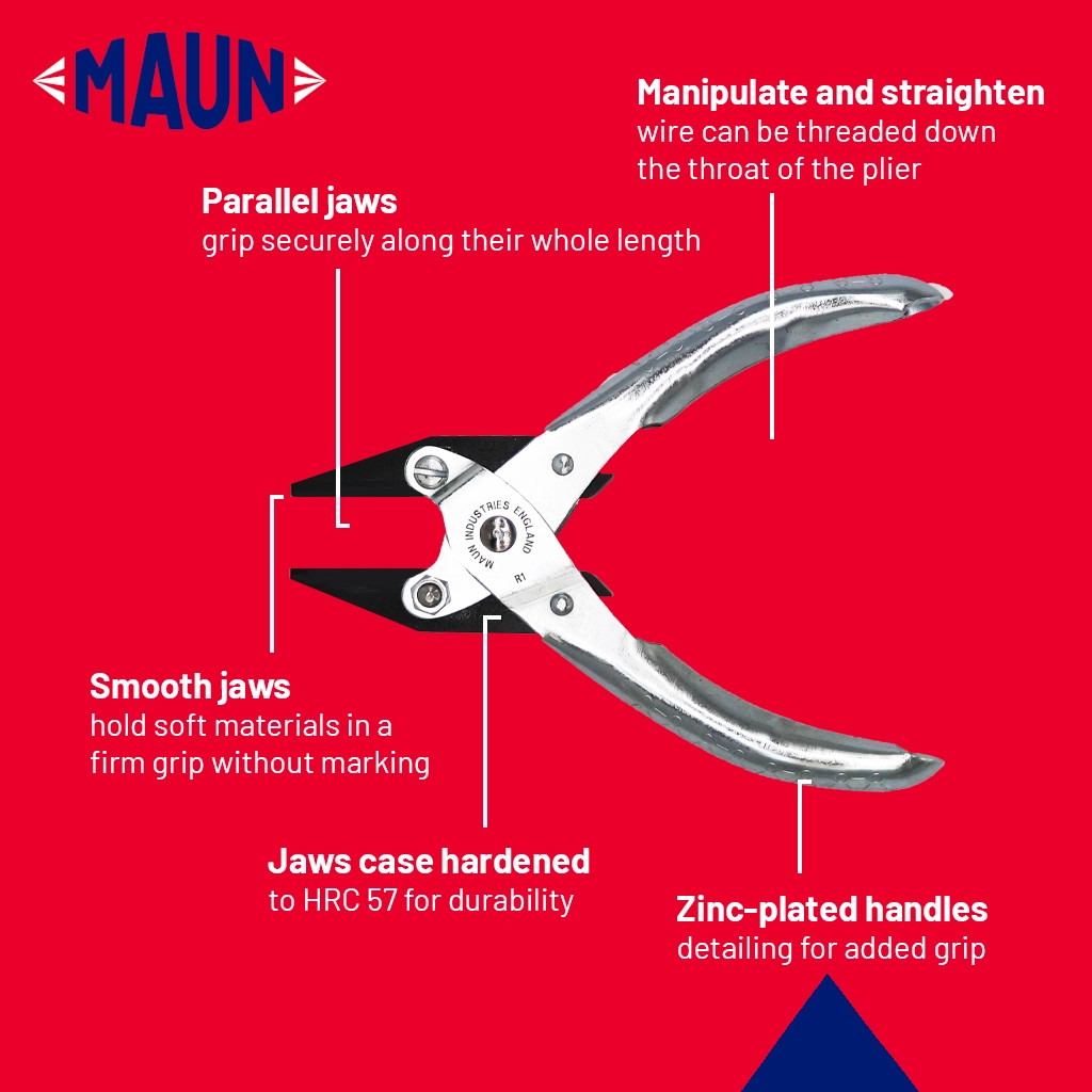Smooth Jaws Flat Nose Parallel Plier 125 mm | Maun