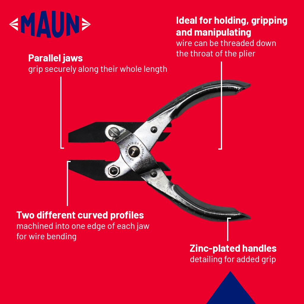 2 Step Smooth Jaws Flat Nose Parallel Plier With Rounded Edges 125 mm ...