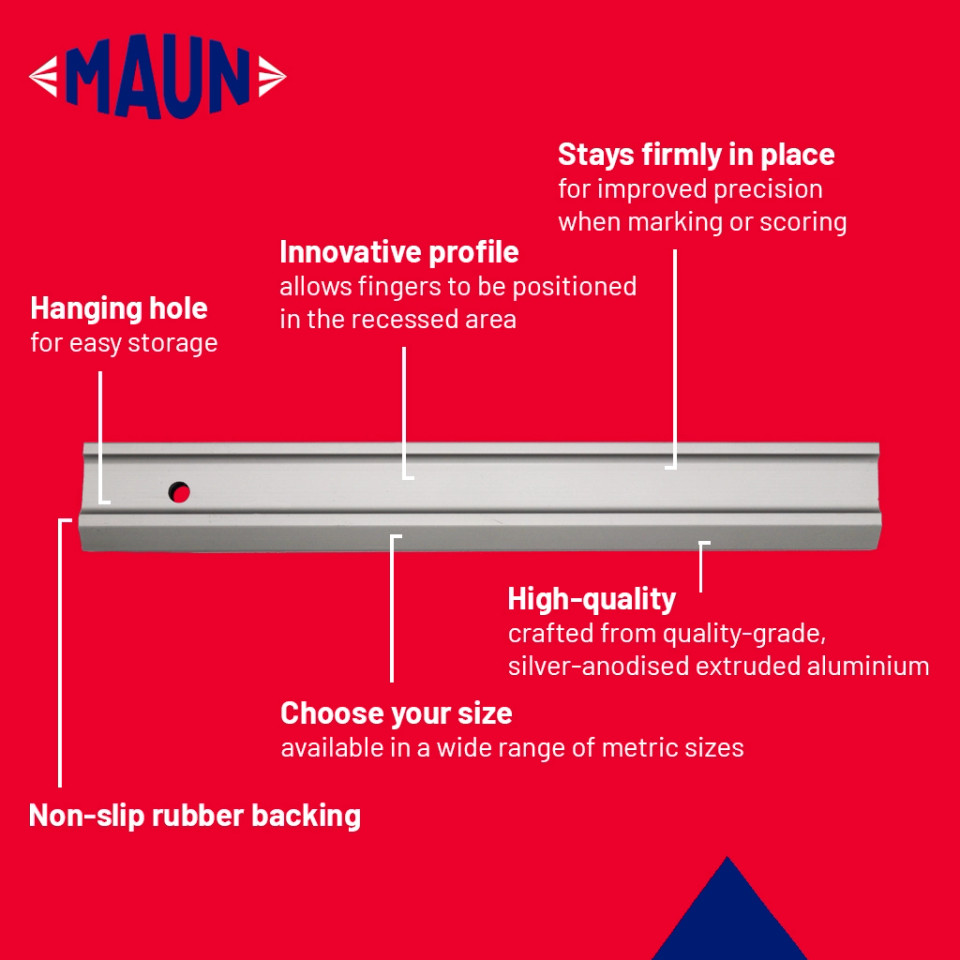 Aluminium Safety Straight Edge 2000mm (2m) - Maun