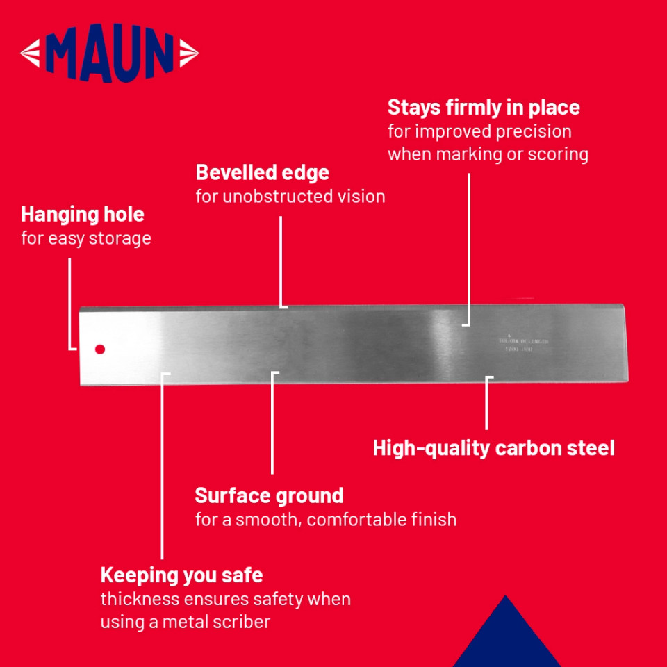 1m Straight Edge | Engineers Steel Straight Edge 1000mm | Maun
