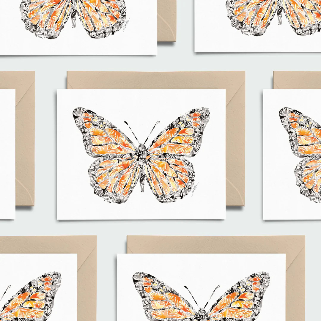 Monarch Butterfly Note Card Set