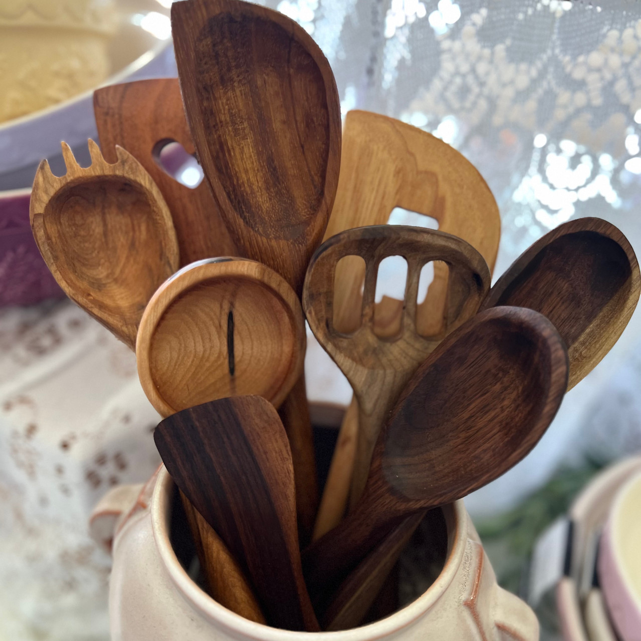 Handcrafted Wooden Kitchen Utensils and Spoons