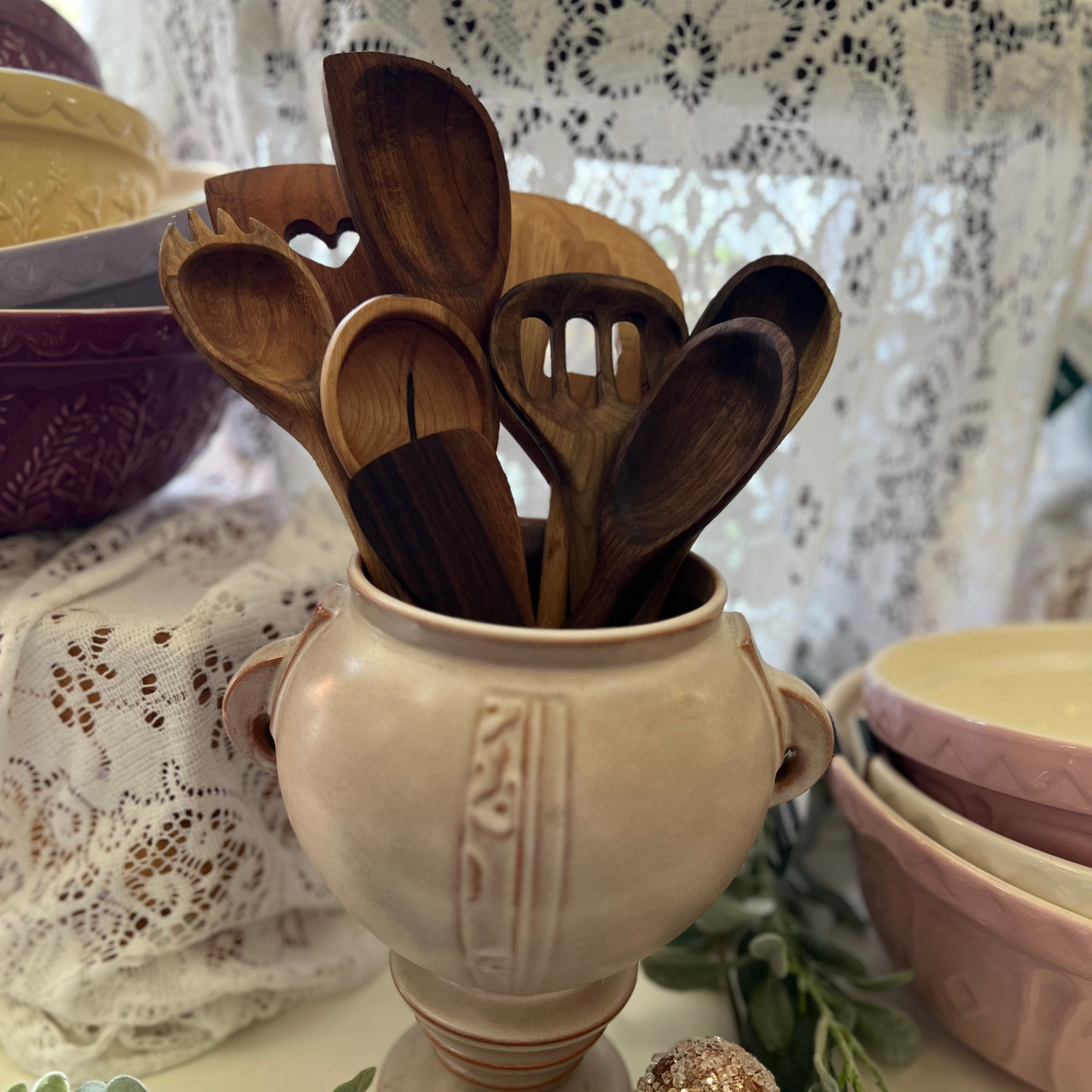 Handcrafted Wooden Kitchen Utensils and Spoons