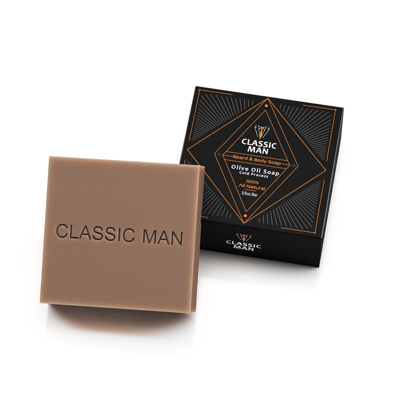 Buy Classic Man Beard & Body Soap Bar Wholesale | 3.5oz