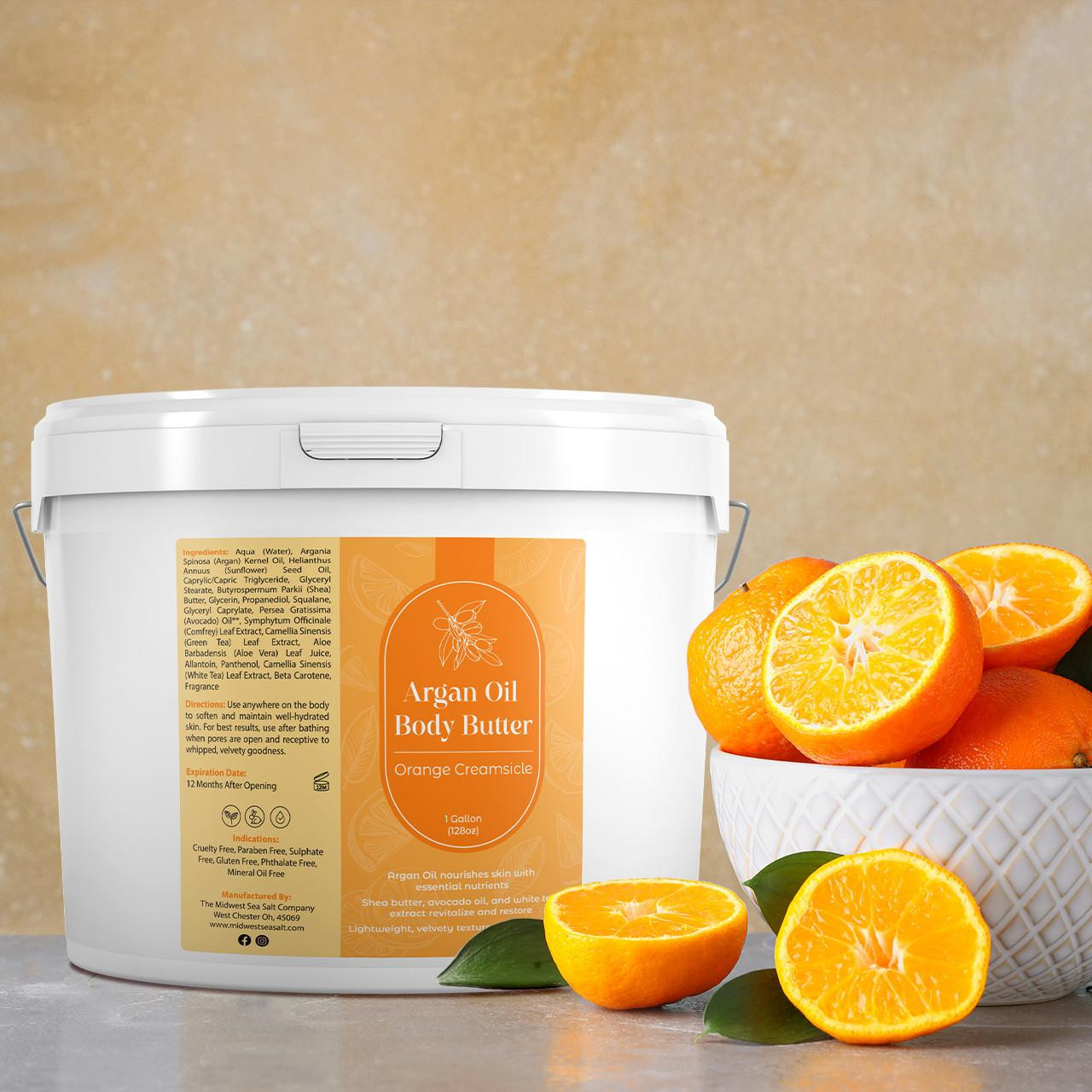 Wholesale Orange Creamsicle Argan Oil Body Butter 1 Gallon