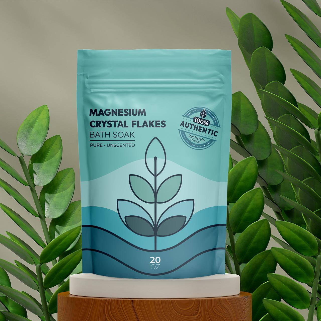 Magnesium Crystal Flakes Bath Soak 20oz | Midwest Sea Salt Company