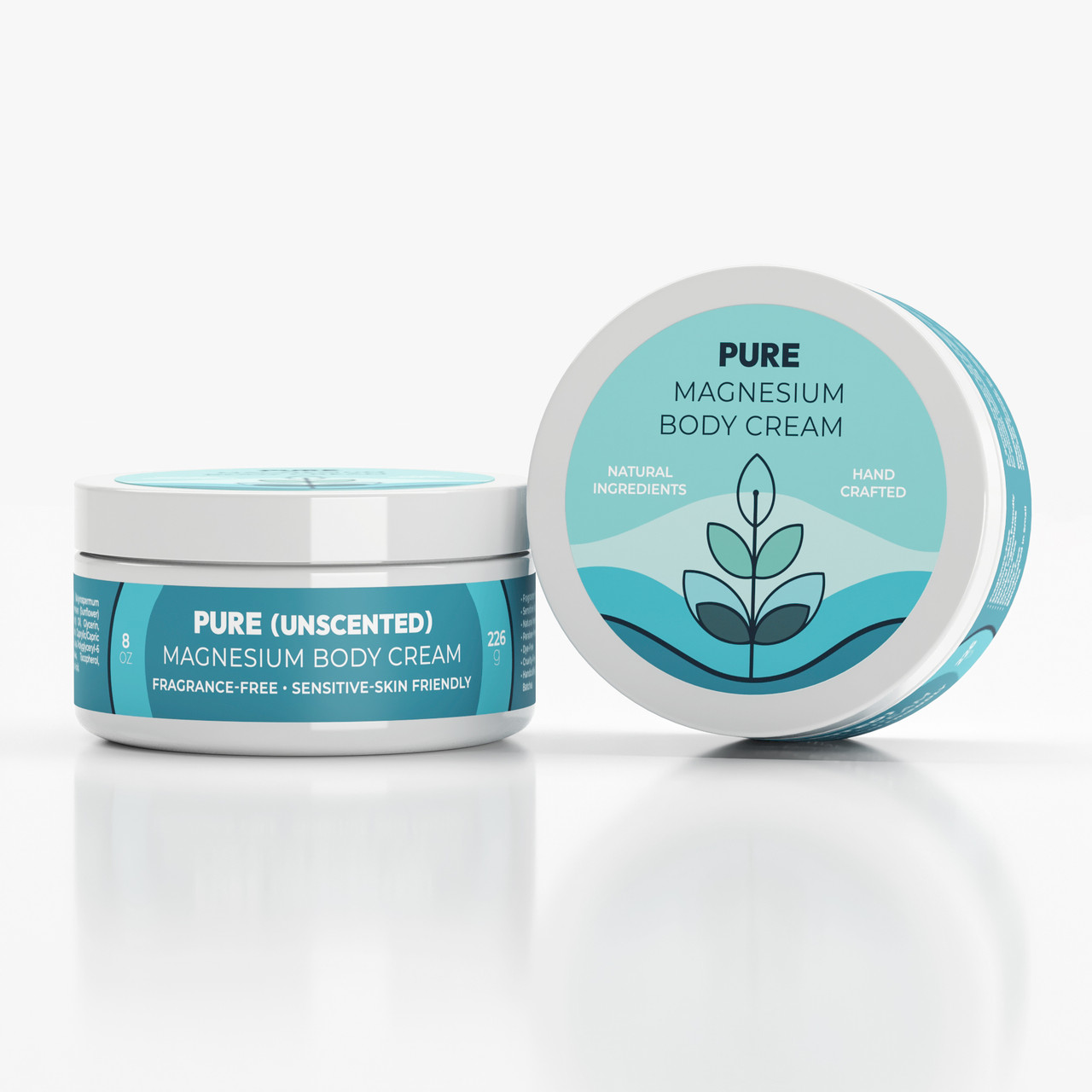 Pure Magnesium Body Cream – Unscented – Therapeutic Bath Soak