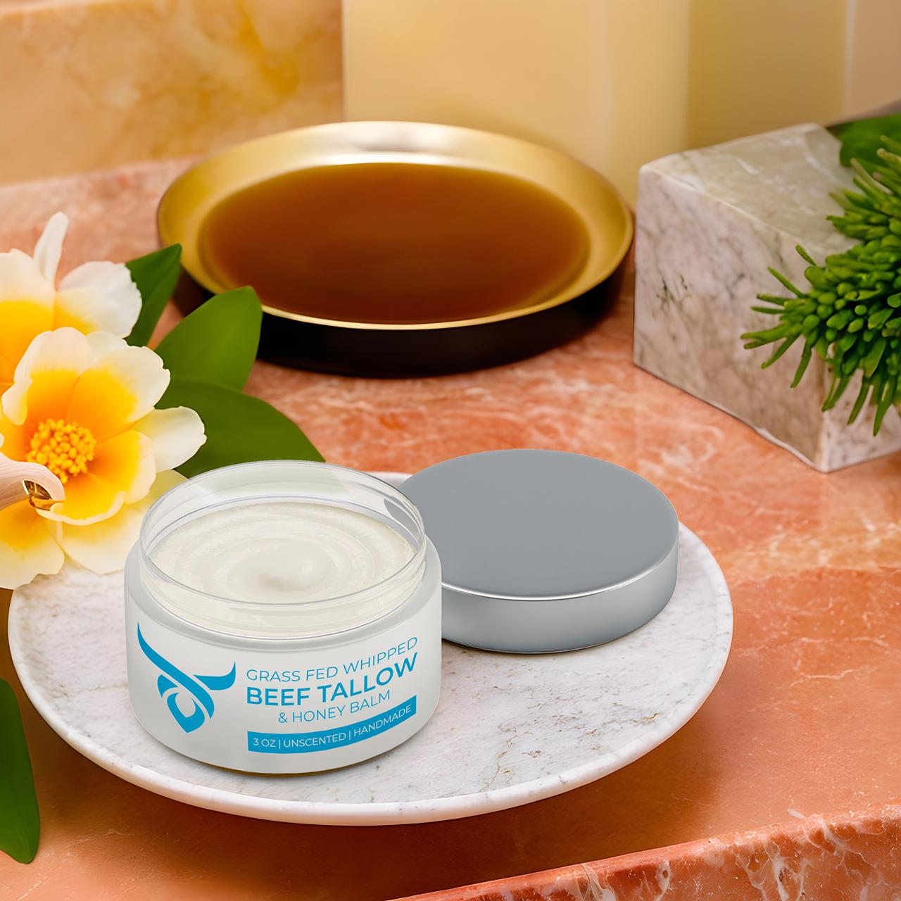 Introducing Our Unscented Grass-Fed Whipped Beef Tallow Honey Balm ...