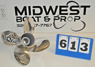 RH Mercury Trophy Plus Stainless 4 Blade Propeller 13.75 x 21 48-825934 ...
