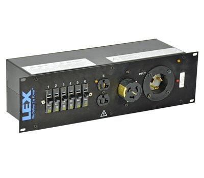 Lex 3RU Rack Mount Power Distribution, 50 Amp California-style locking ...