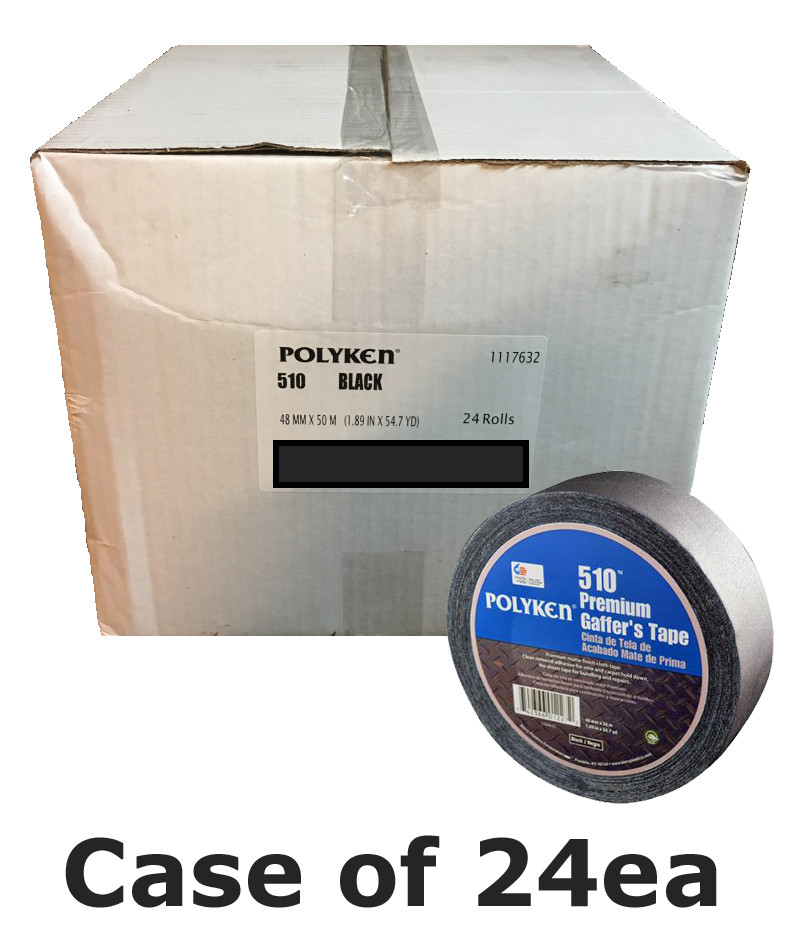 Polyken 510 Gaffer's Tape by the Case, 2"x55yds