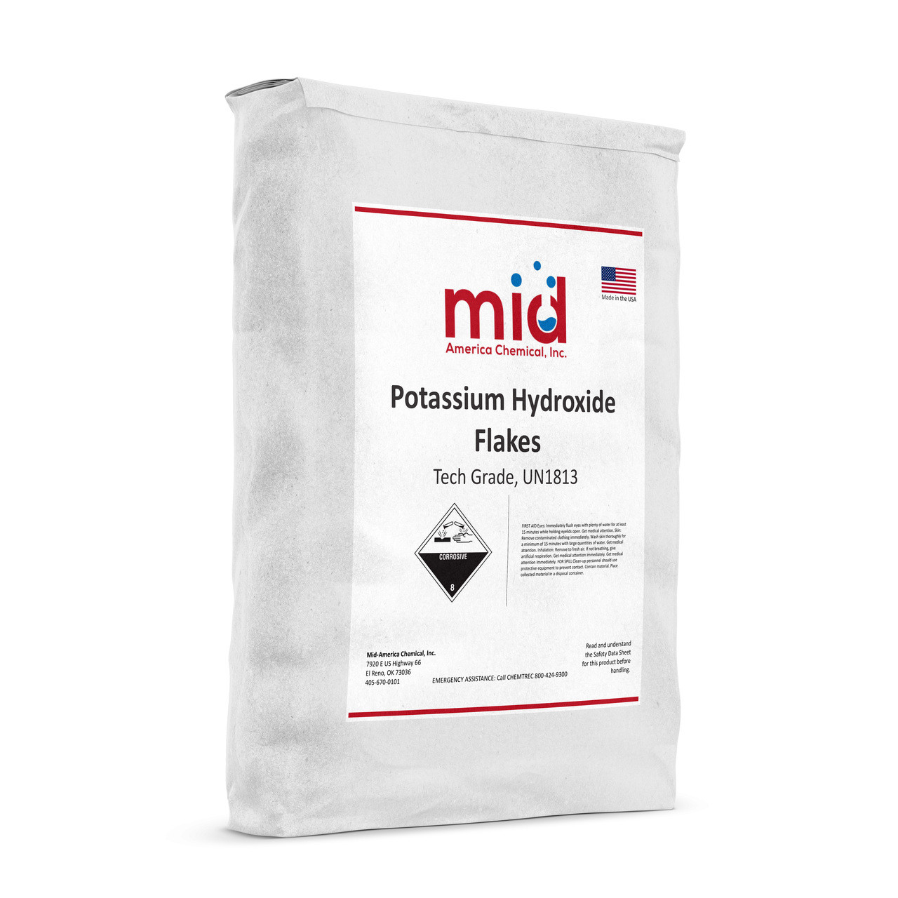 Potassium Hydroxide Flakes | Caustic Potash Supplier USA