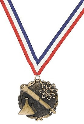 Science Medal with Red, White & Blue Ribbon - Bridgewater Trophy