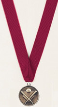 Medal with Maroon Ribbon with Engraving - Bridgewater Trophy