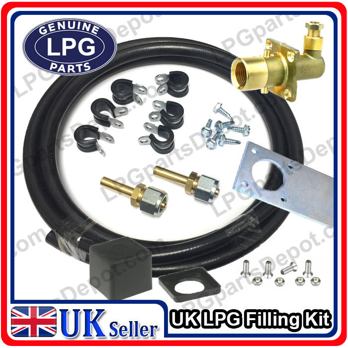 LPG Gas Filler Pipe Set. BAYONET Remote filling point for RED gas ...