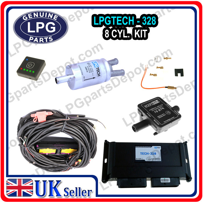 LPGTECH 328 :: 8 CYLINDER LPG CNG Conversion ECU controller