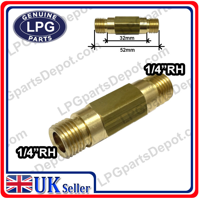 G1/4" x G1/4" (MxM) Straight Compression Connector coupling gas pipe ...