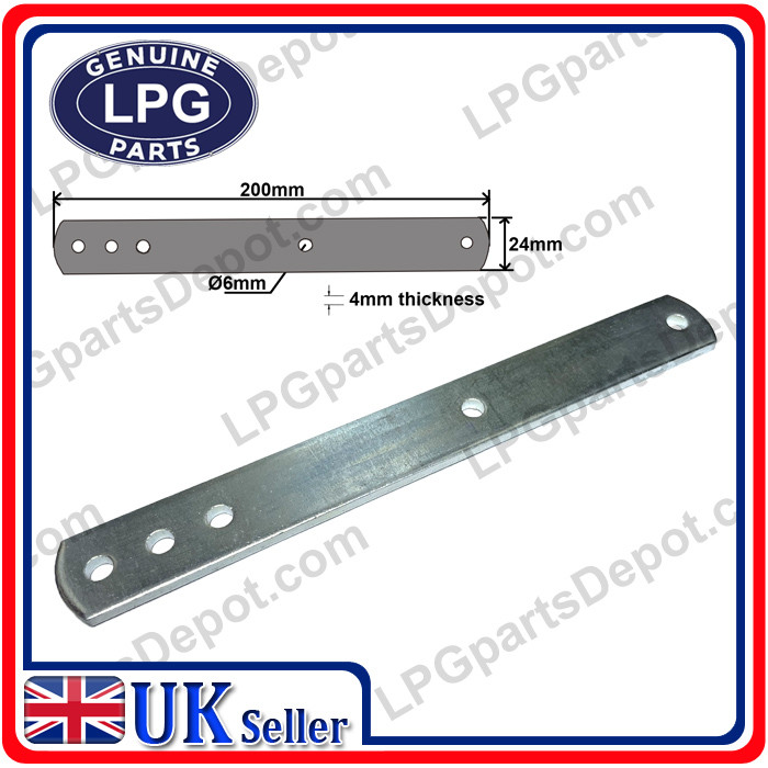 METAL STRIP with holes 200mm x 24mm x D6 Perforated Mounting Bracket