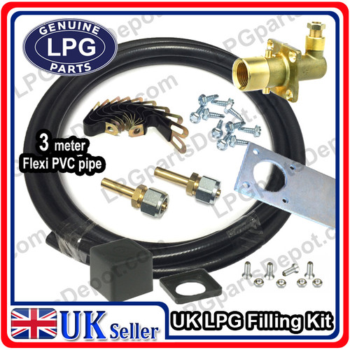 LPG Gas Filler Pipe Set. BAYONET Remote filling point for RED gas ...