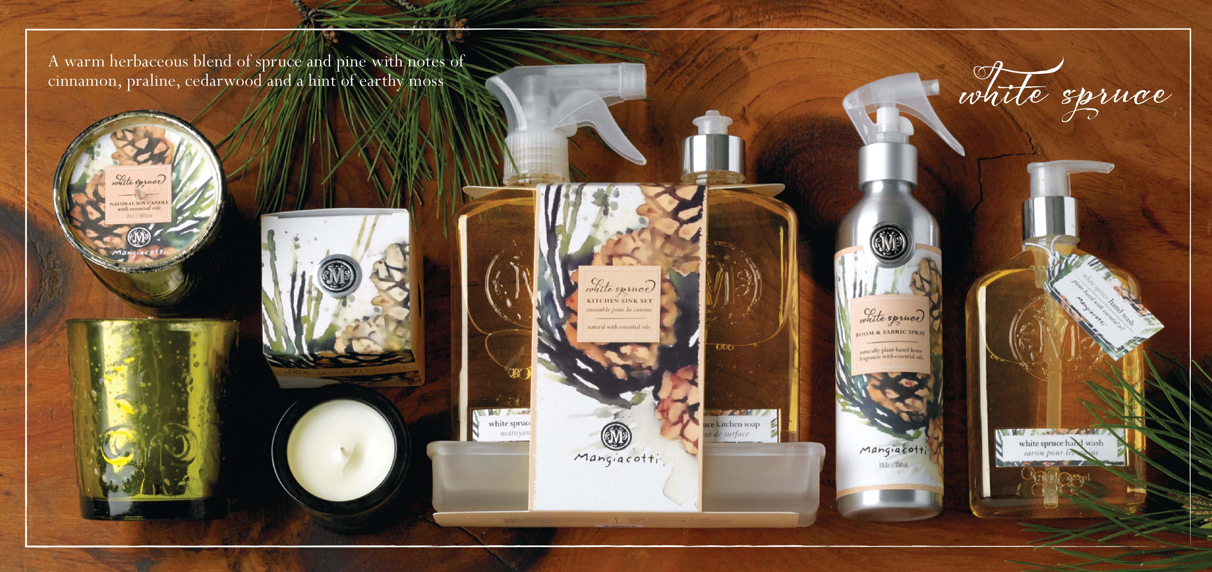 shop by fragrance - White Spruce - Mangiacotti