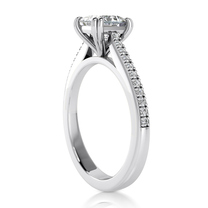 Princess Cut Diamond Engagement Ring Mount Classic Setting