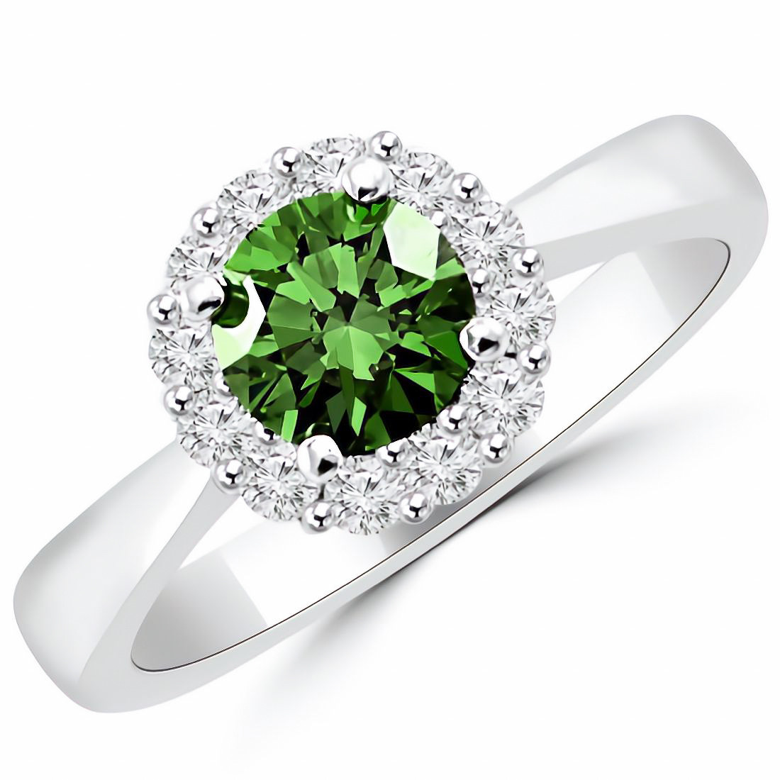 Green Diamond Engagement Rings | Wedding Rings & Matching Sets