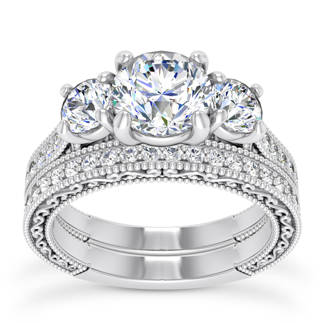 Matching Engagement Ring and Wedding Band Sets