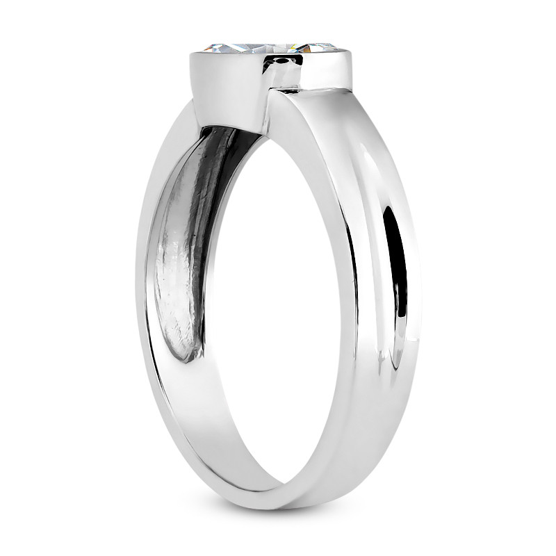 Oval Bezel Solitaire Engagement Ring Mount Setting