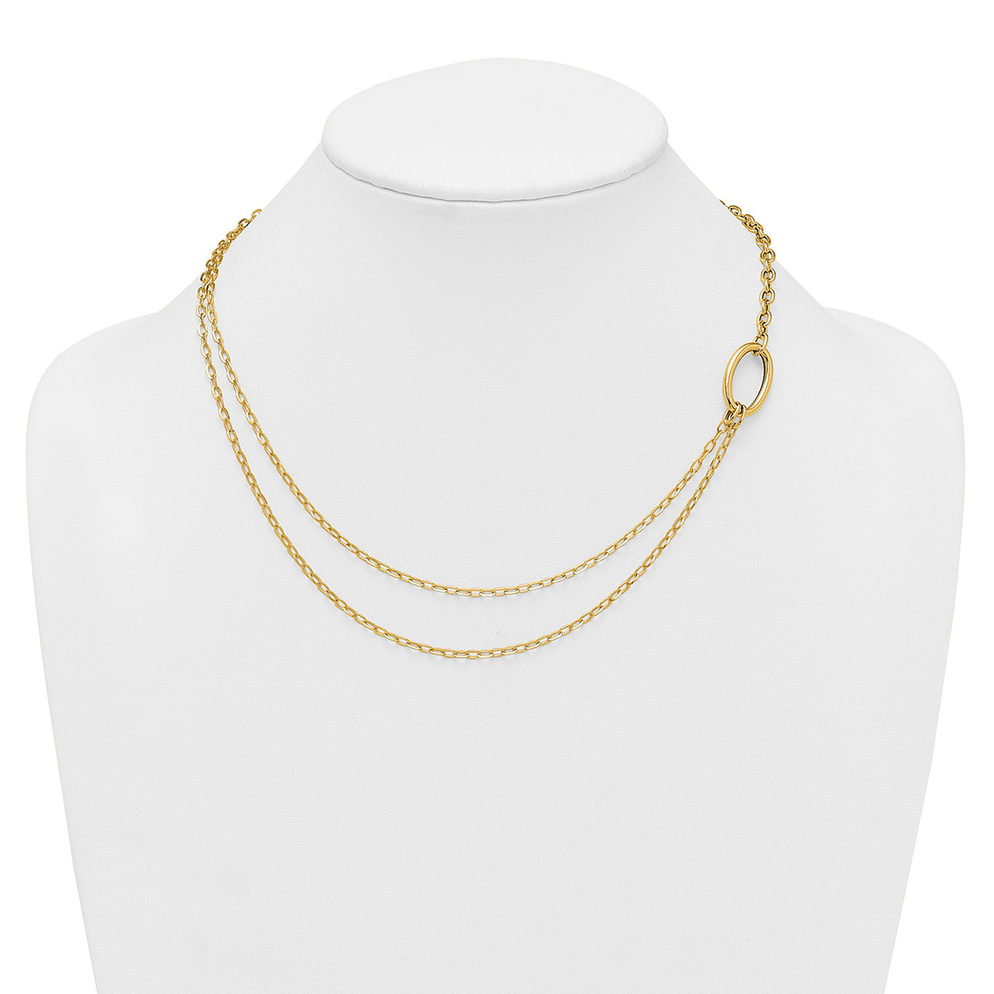 Double-Layer 14k Italian Gold Chain Necklace