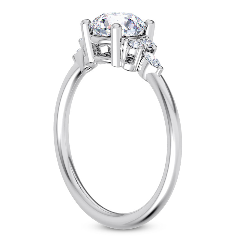 Dainty Diamond Engagement Ring Mounting Bridal Setting