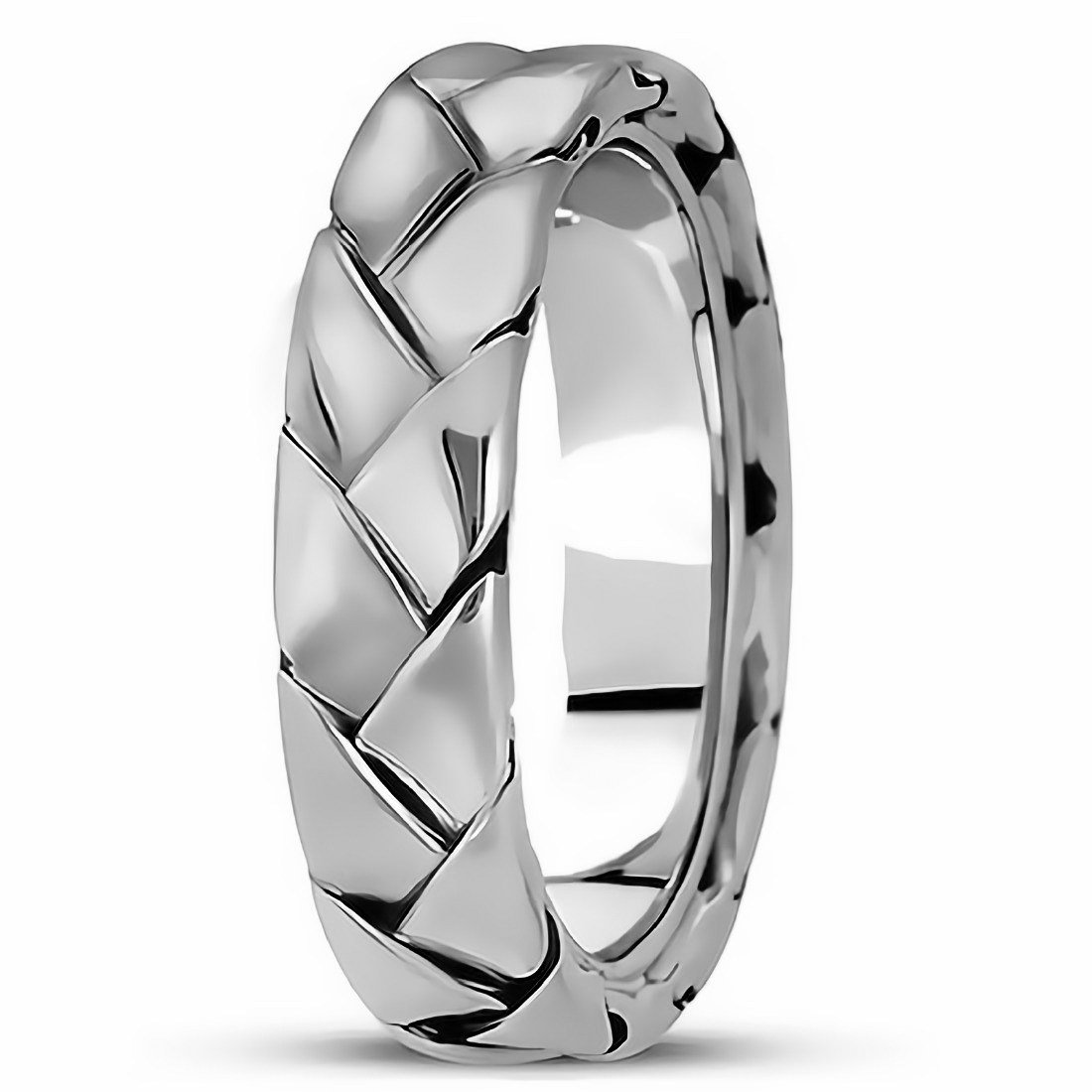 Braided Wedding Band Handmade Weave Ring 14k Gold