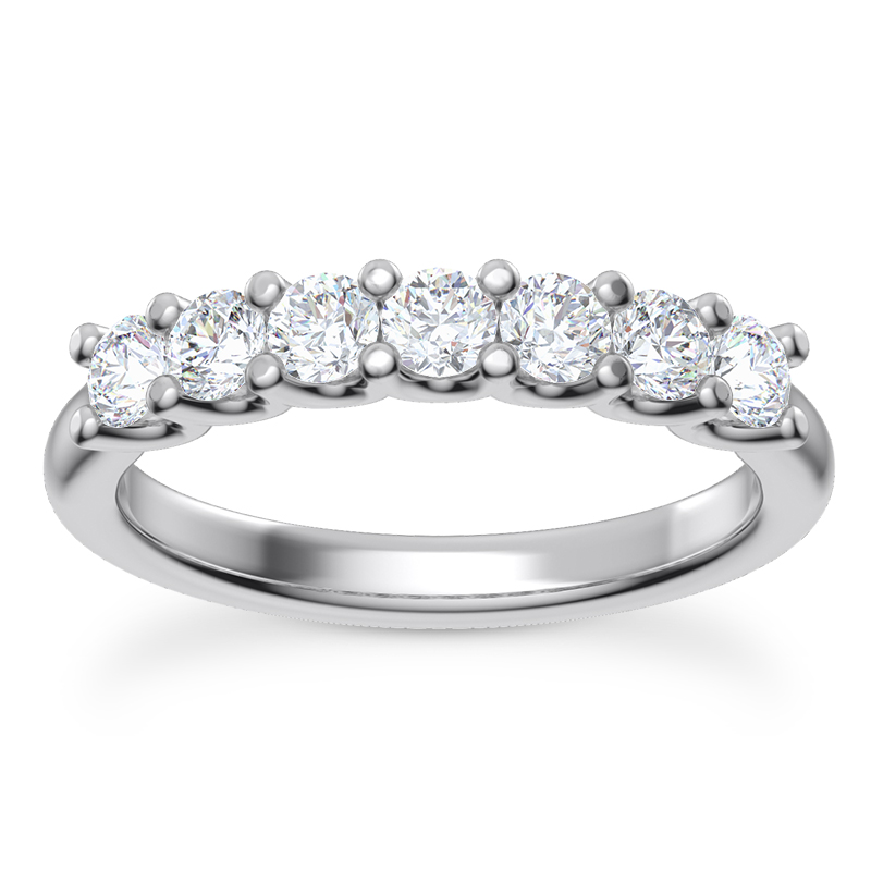 Seven Diamond Wedding Band / Anniversary Ring