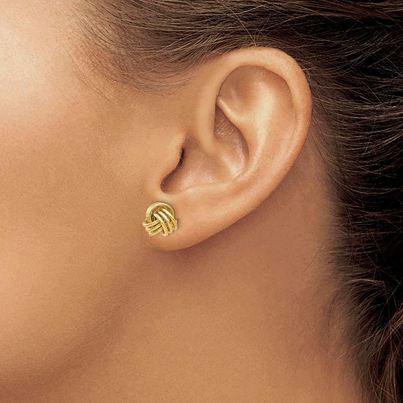 Love knot earrings 14k yellow gold store