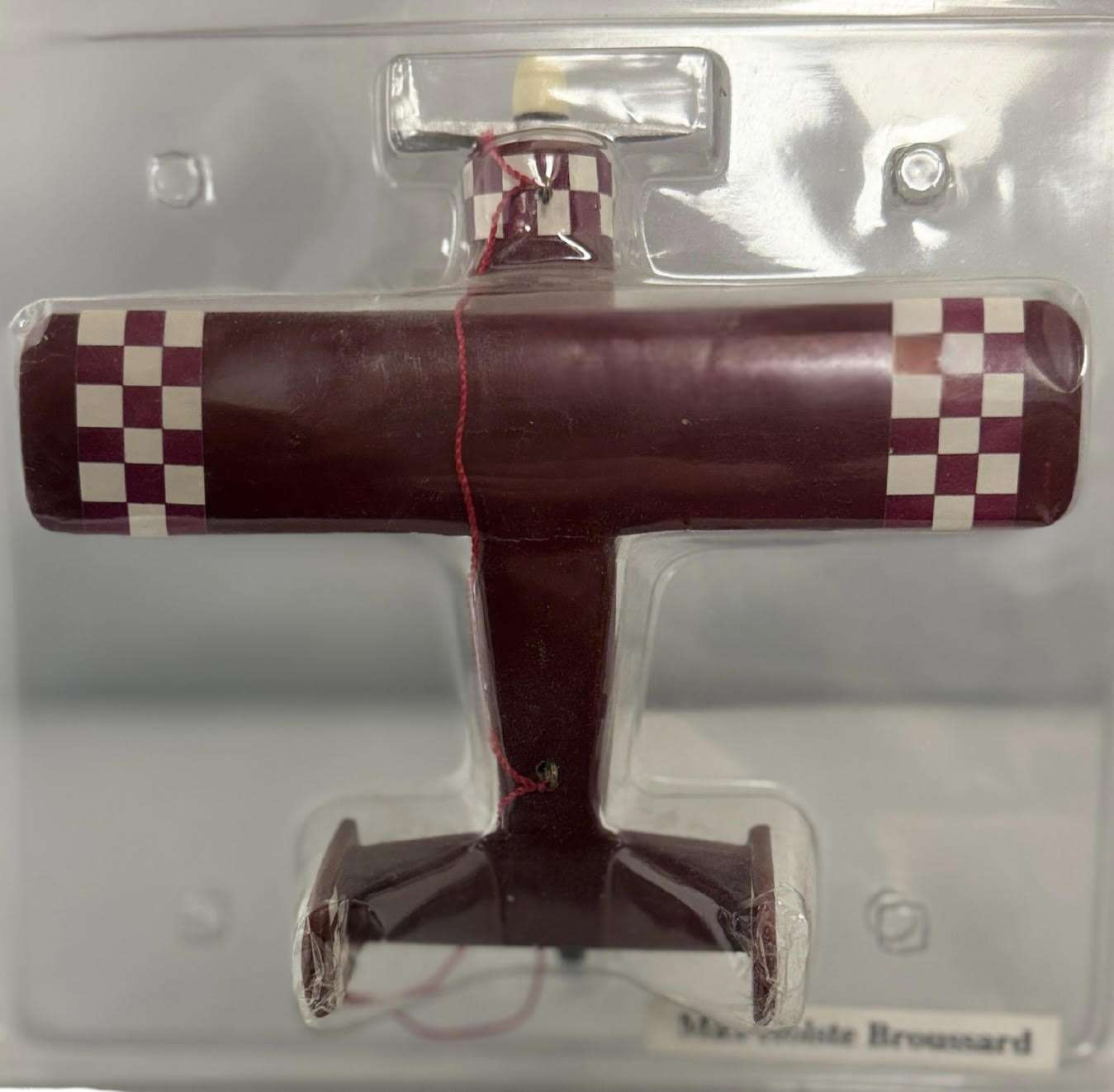 SkySupplyUSA | Max Holste Broussard Red Plane Ornament | BroussardPlane