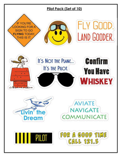 SkySupplyUSA | Vinyl Sticker Set - Pilot Pack | STICKER SET-PILOT