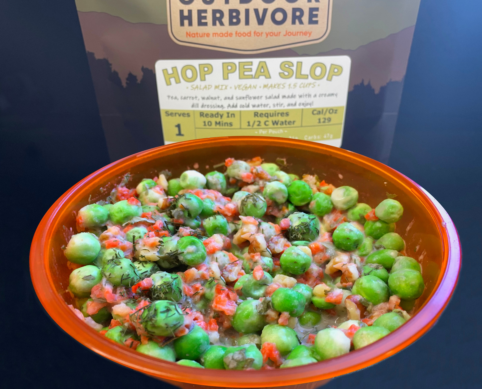 Pea, Carrot, Walnut, and Sunflower Seed Salad in Creamy Dill Dressing ...