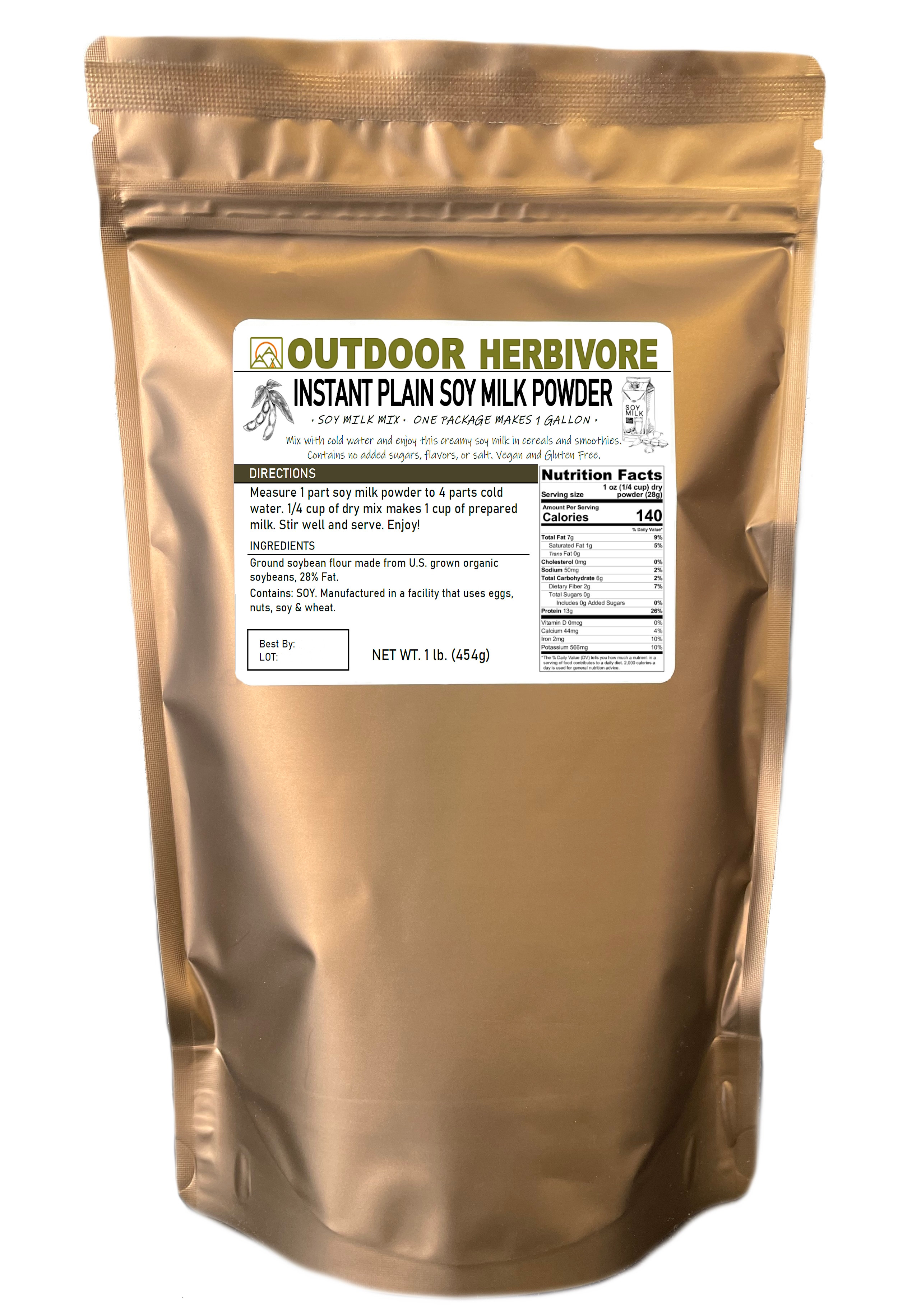 Organic Instant Soy Milk Powder Bulk | Outdoor Herbivore