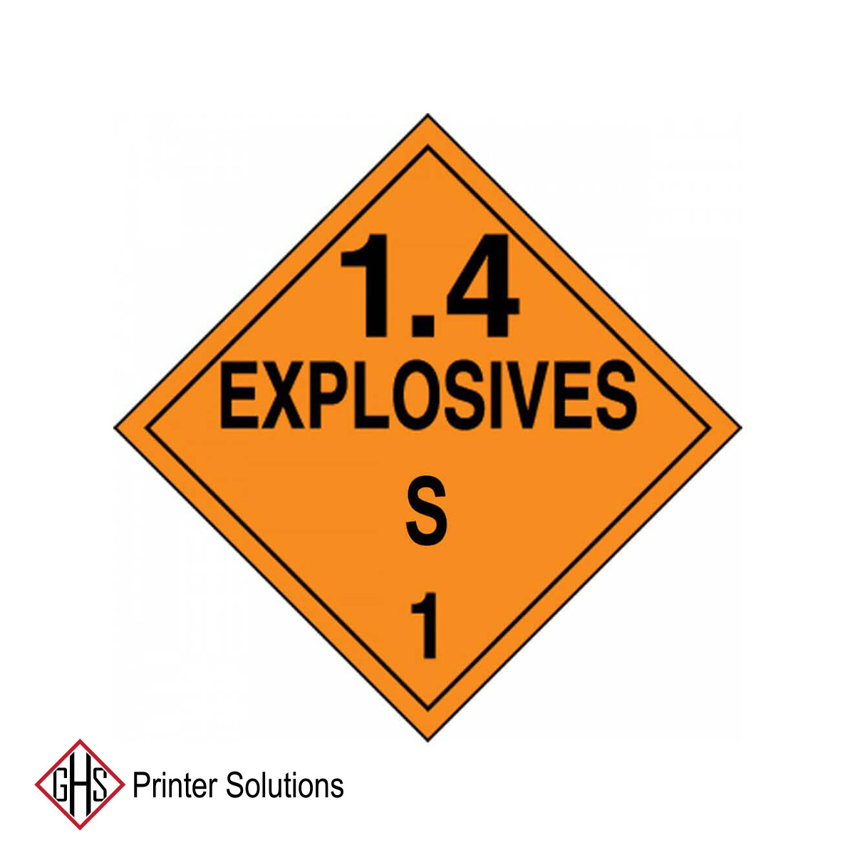 DOT Placard: Hazard Class 1 - Explosives & Blasting Agents (1.1A)