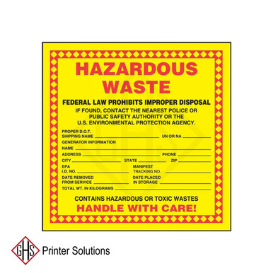 Hazardous Waste Label