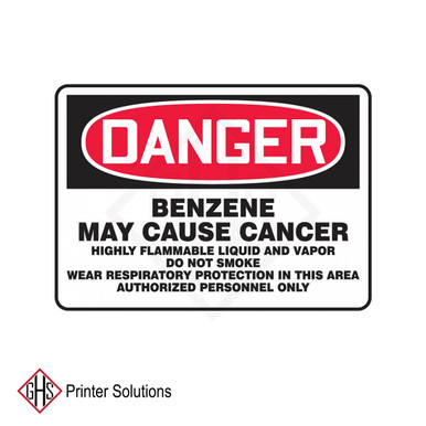 Danger Sign: Benzene may cause cancer
