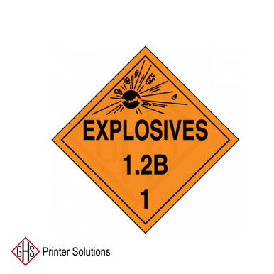 DOT Placard: Hazard Class 1 - Explosives & Blasting Agents (1.1A)