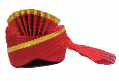 Rental - Ready to wear Wedding Safa, Turban, Pagri for Baarati - Red ...