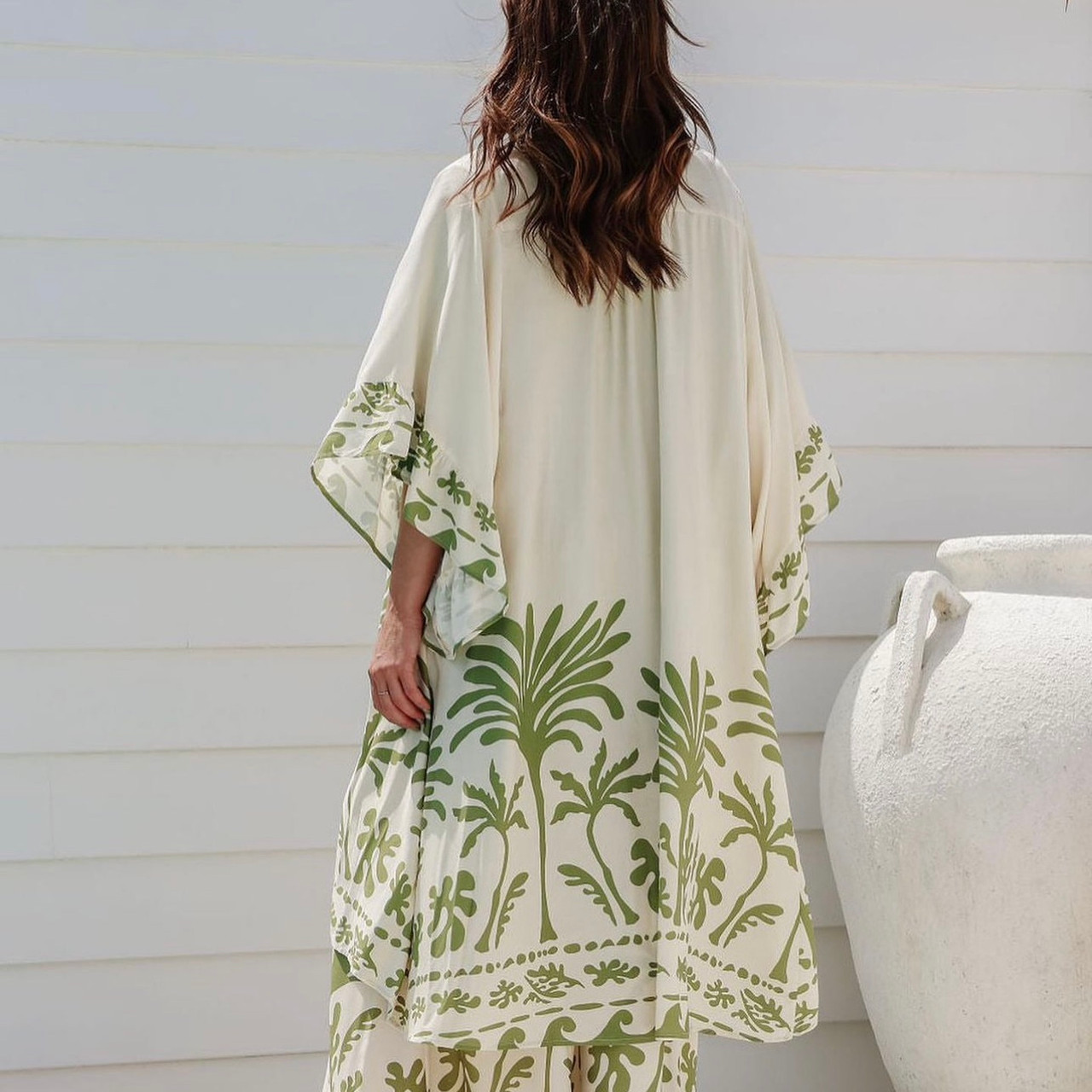 KL0029 PALMS CAPE KHAKI CREAM - Heidi Beau
