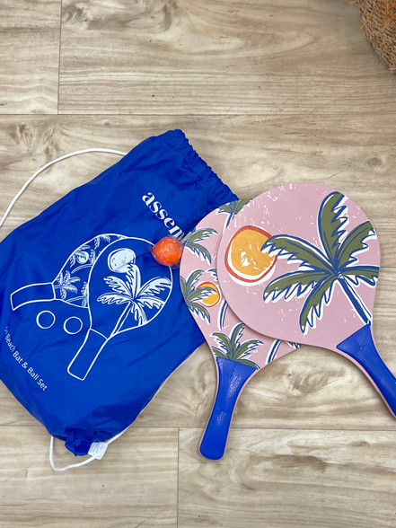 SOL BEACH BAT AND BALL SET W BAG - Heidi Beau