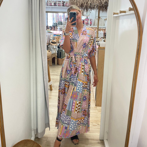 EMERSON WRAP DRESS SWEET ILLUSIONS PRINT - Heidi Beau