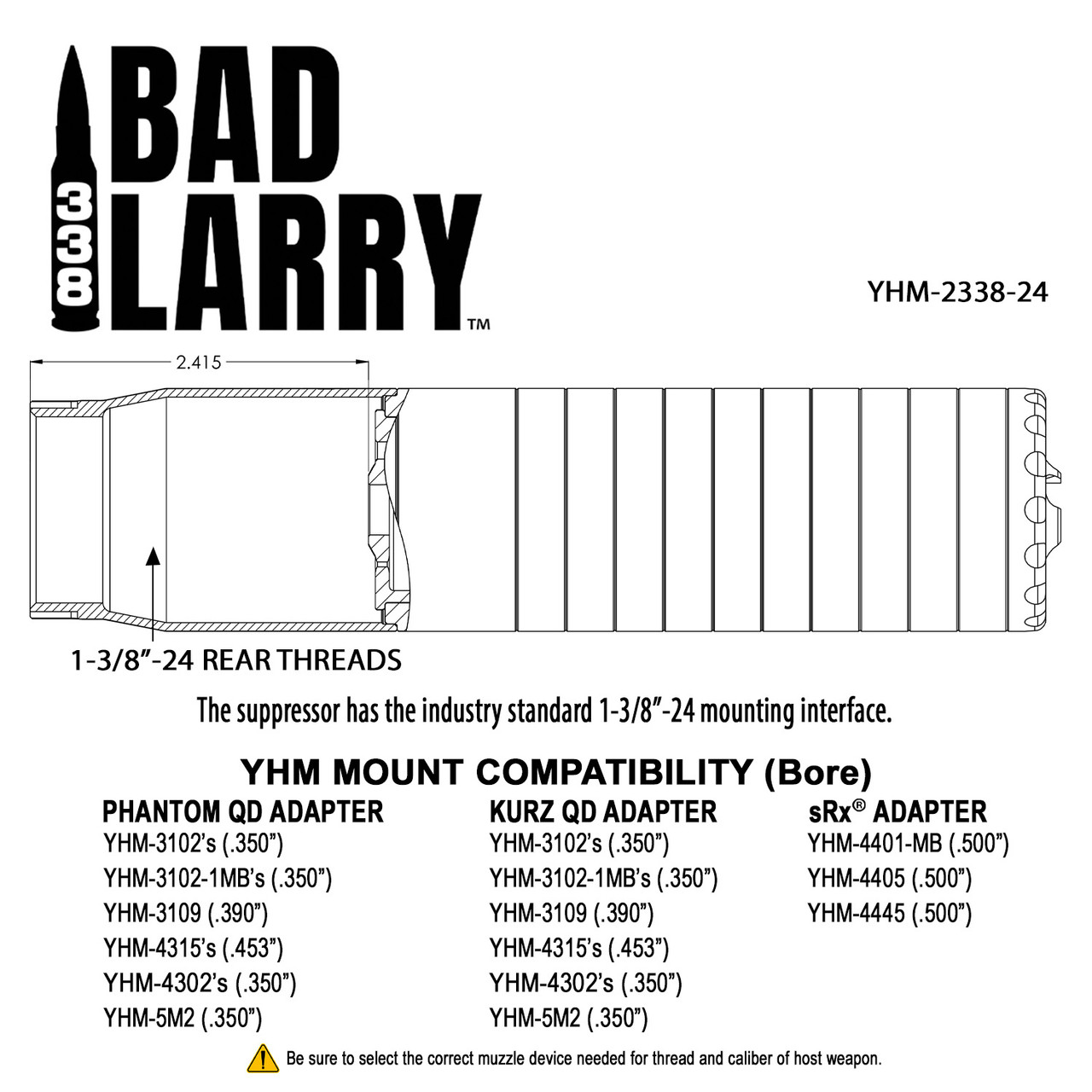 Bad Larry .338 Suppressor