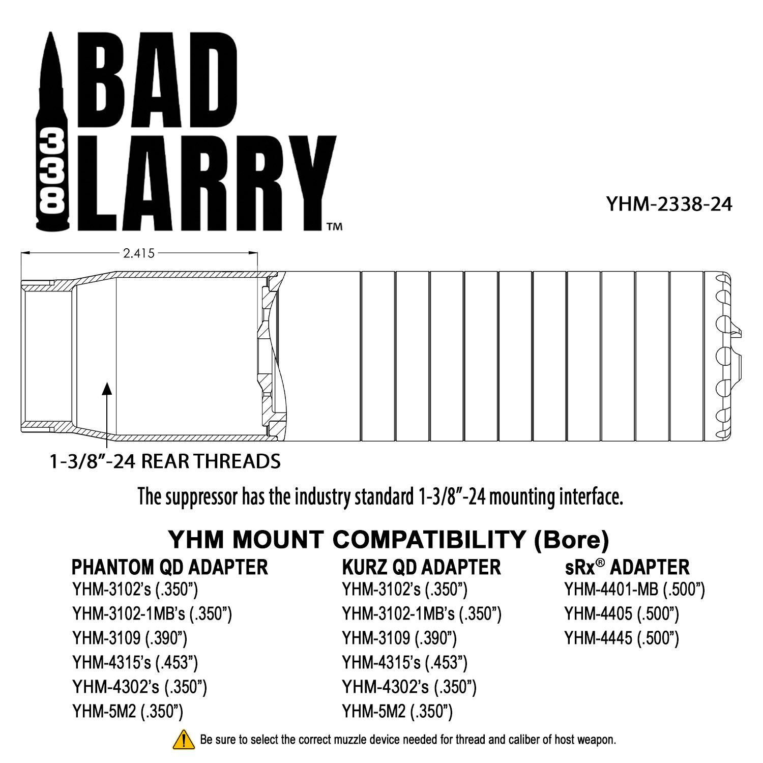 Bad Larry .338 Suppressor