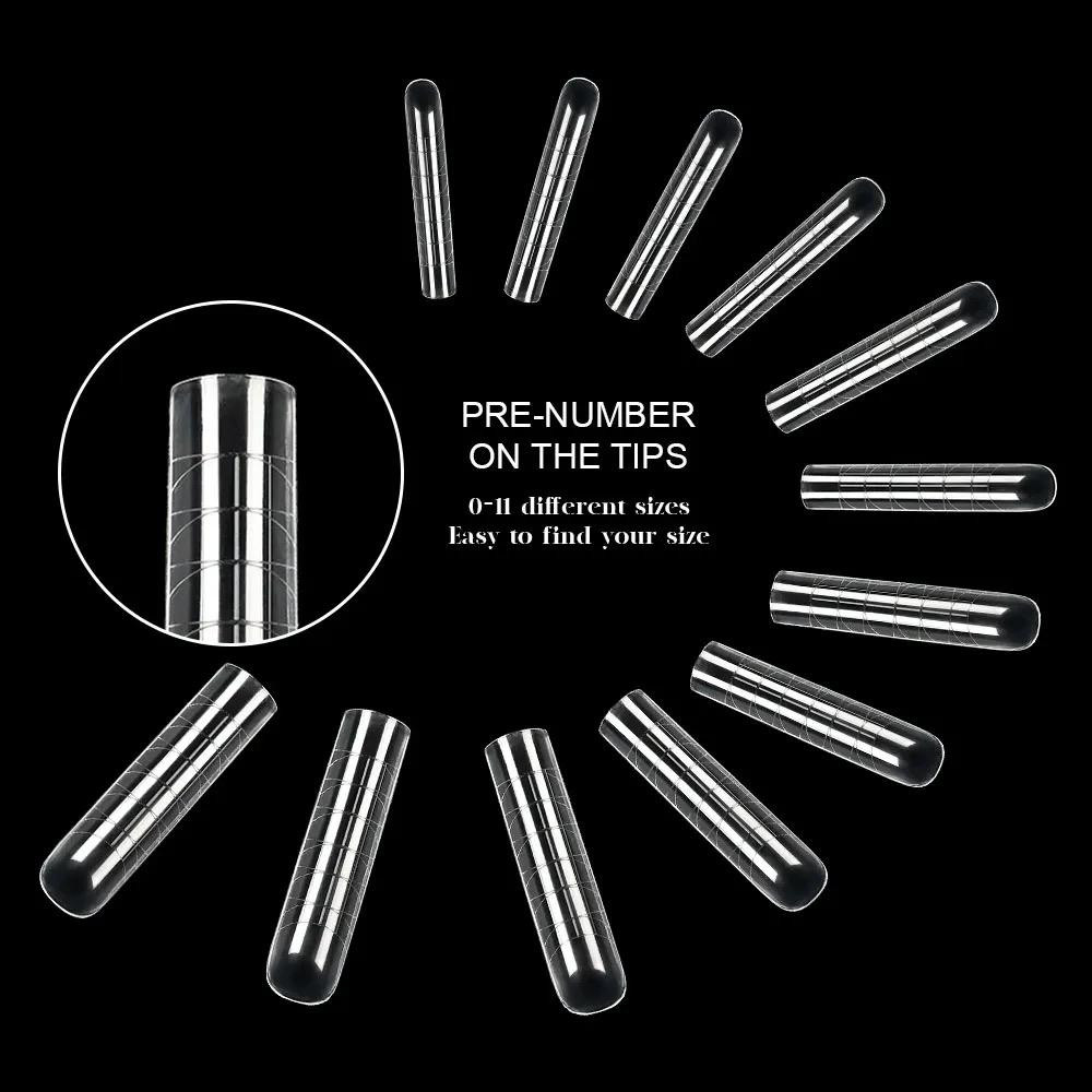 Dual Full Square Nail Forms – 12 Sizes, 120 Pieces