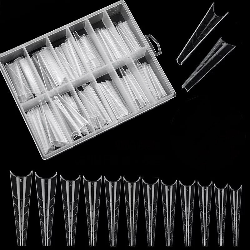 Dual Modern Almond Nail Forms – 12 Sizes, 120 Pieces