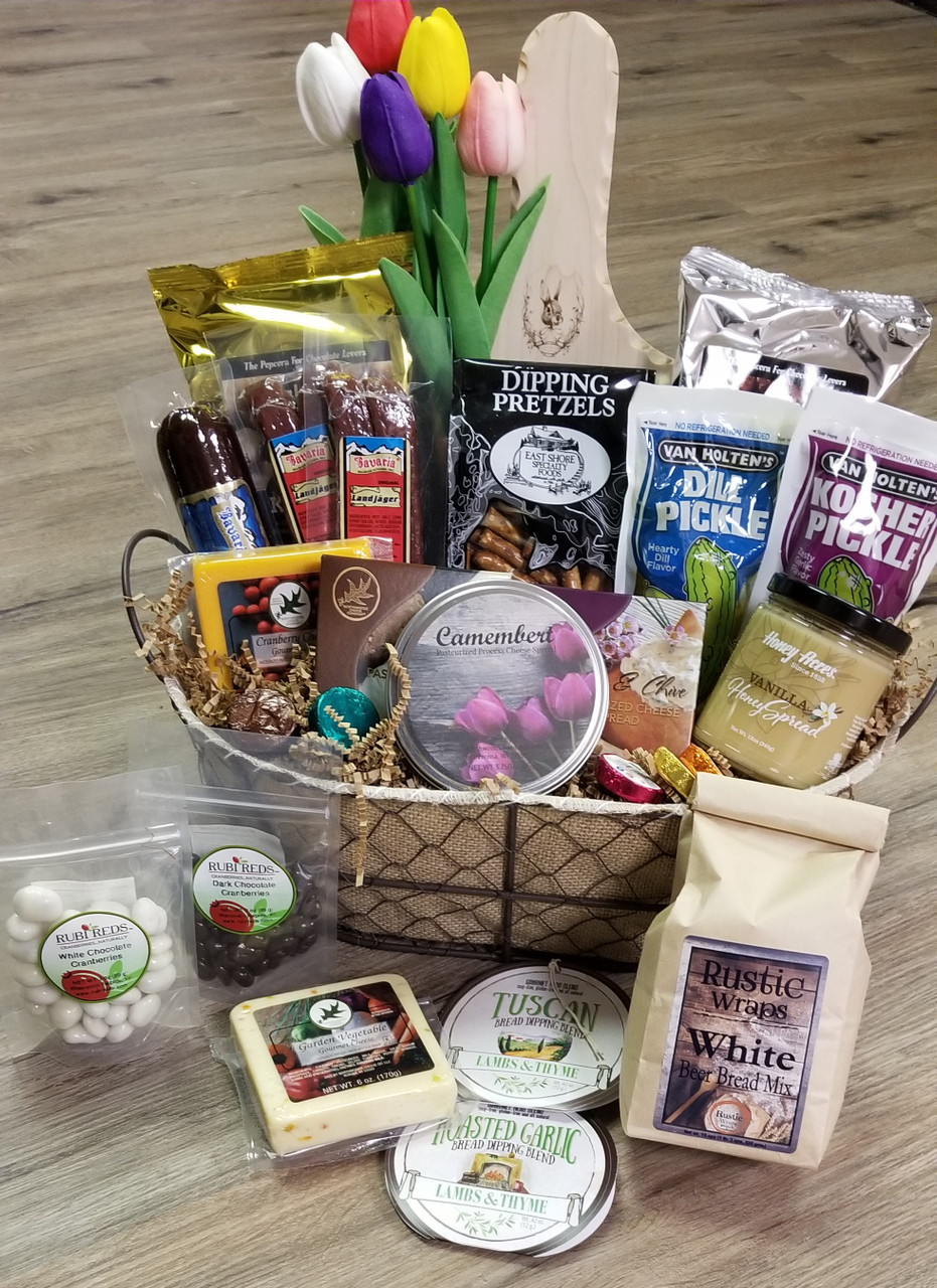SPRING700 - Spring Gift Basket - Northwoods Cheese Co.